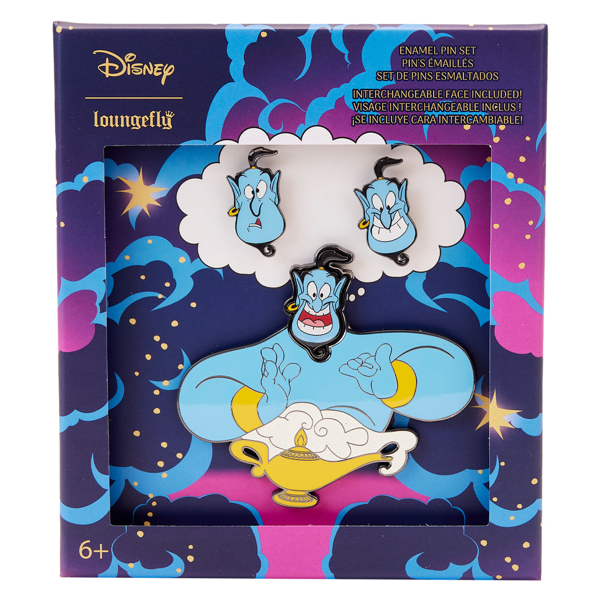 Loungefly Aladdin Genie Mixed Emotions 4pc Pin Set – Magical Land of ...